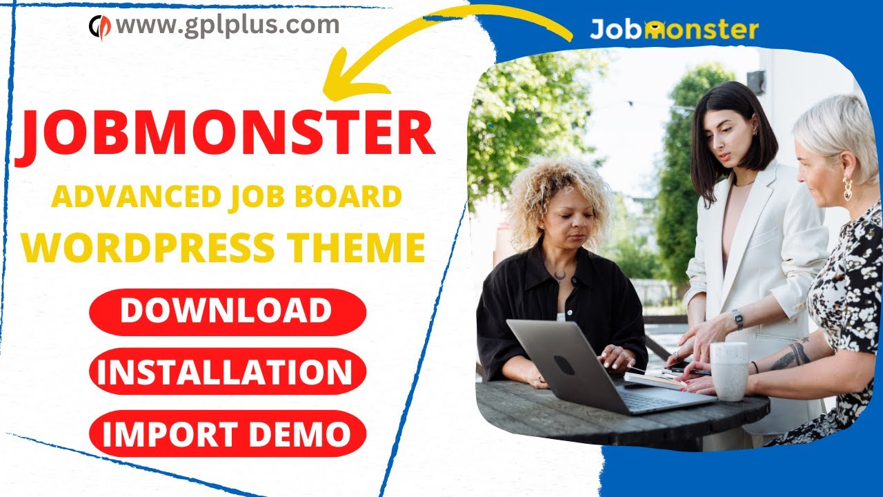 Jobmonster – Advanced Job Board WordPress Theme Download, Installation and Import Demo - YouTube