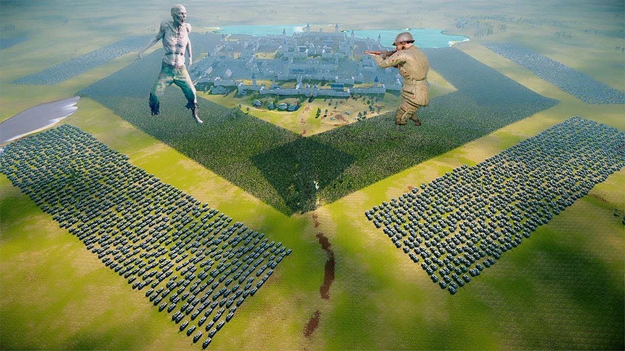 LARGE ZOMBIES ARMY ATTACKED ON THE LARGE MILITARY BASE - Epic Battle ...