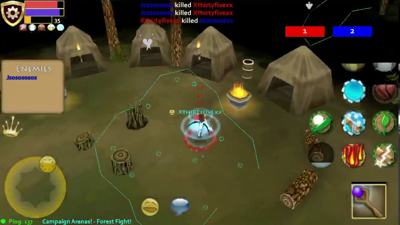 Pocket Legends PVP level35 mage - YouTube