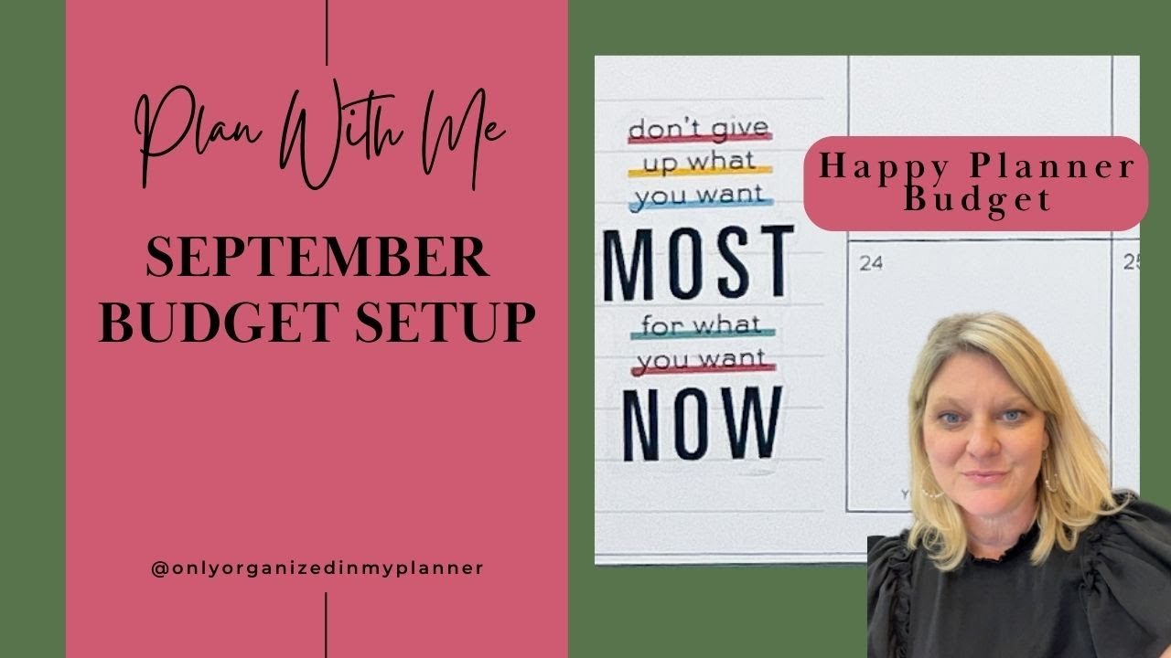 Setting Up My September Budget Planner - YouTube