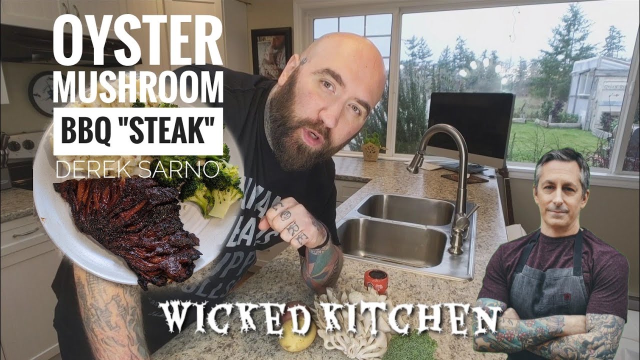 Qyster Mushroom BBQ steak. (A Derek Sarno recipe) - YouTube
