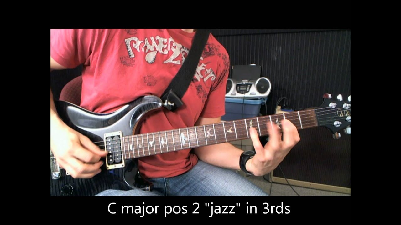 Cmajorscalepos2 jazz vs rock fingerings - YouTube