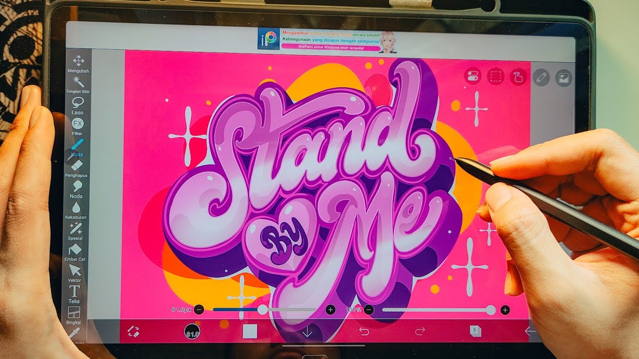 Digital Hand Lettering (Timelapse) - Stand By Me - YouTube