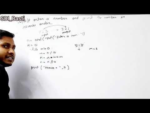 19. python - given number print in reverse order || reverse num program #sdi_nitin_sir - YouTube