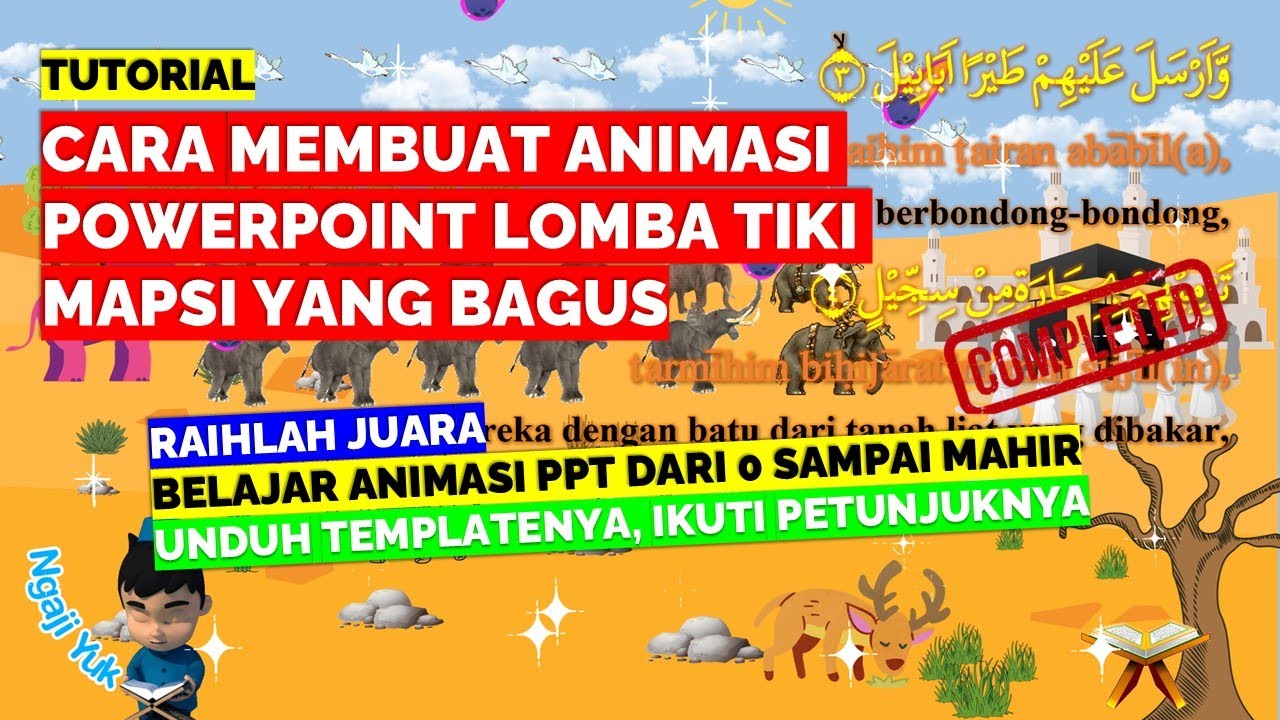 CARA MEMBUAT ANIMASI POWERPOINT LOMBA TIKI MAPSI YANG BAGUS - YouTube