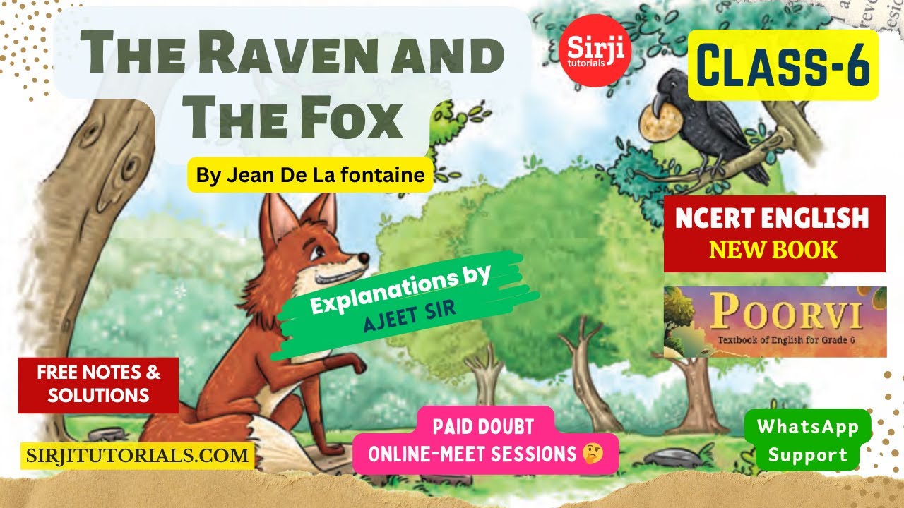 Class 6 - 'The Raven and The Fox' Poem - English Book Poorvi ...