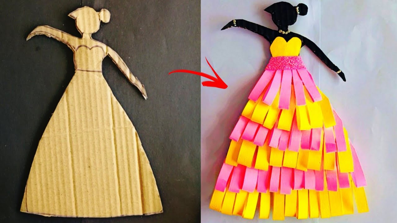 Simple And Attractive Paper Doll Wall Hanging Decoration // DIY Easy ...