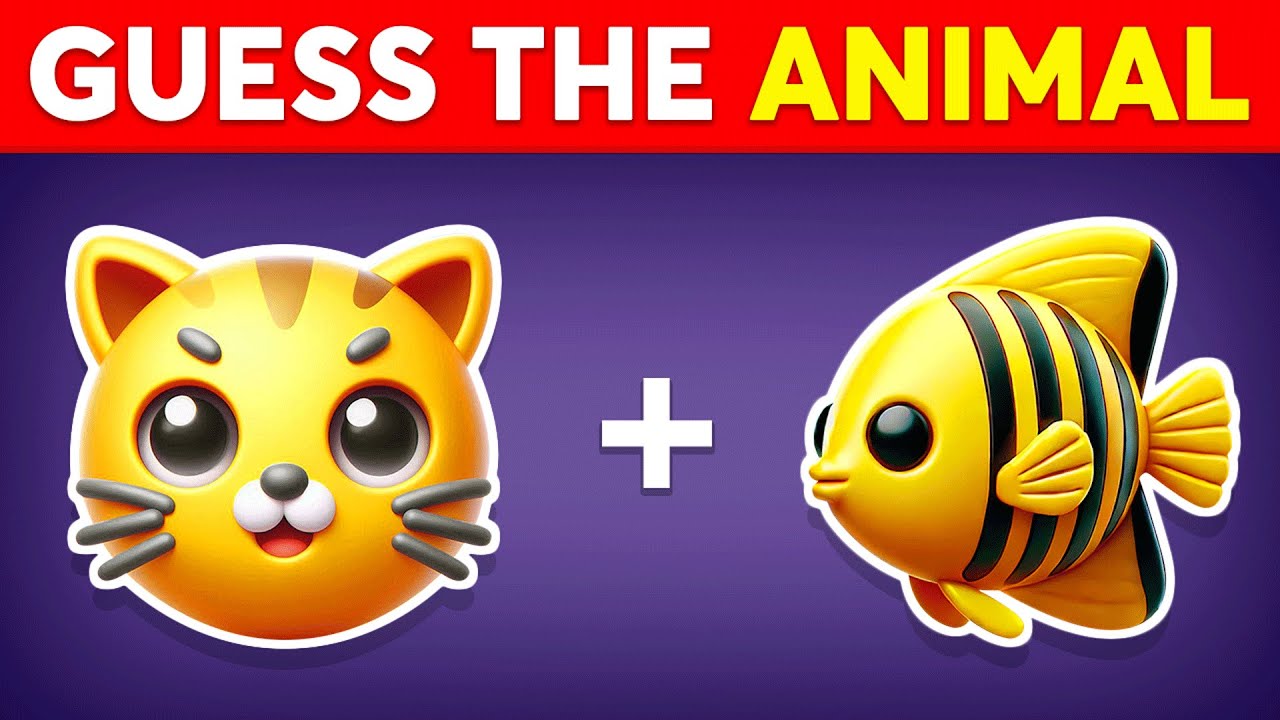 Guess The Animal by Emoji 🐈 🐶 Monkey Quiz - YouTube