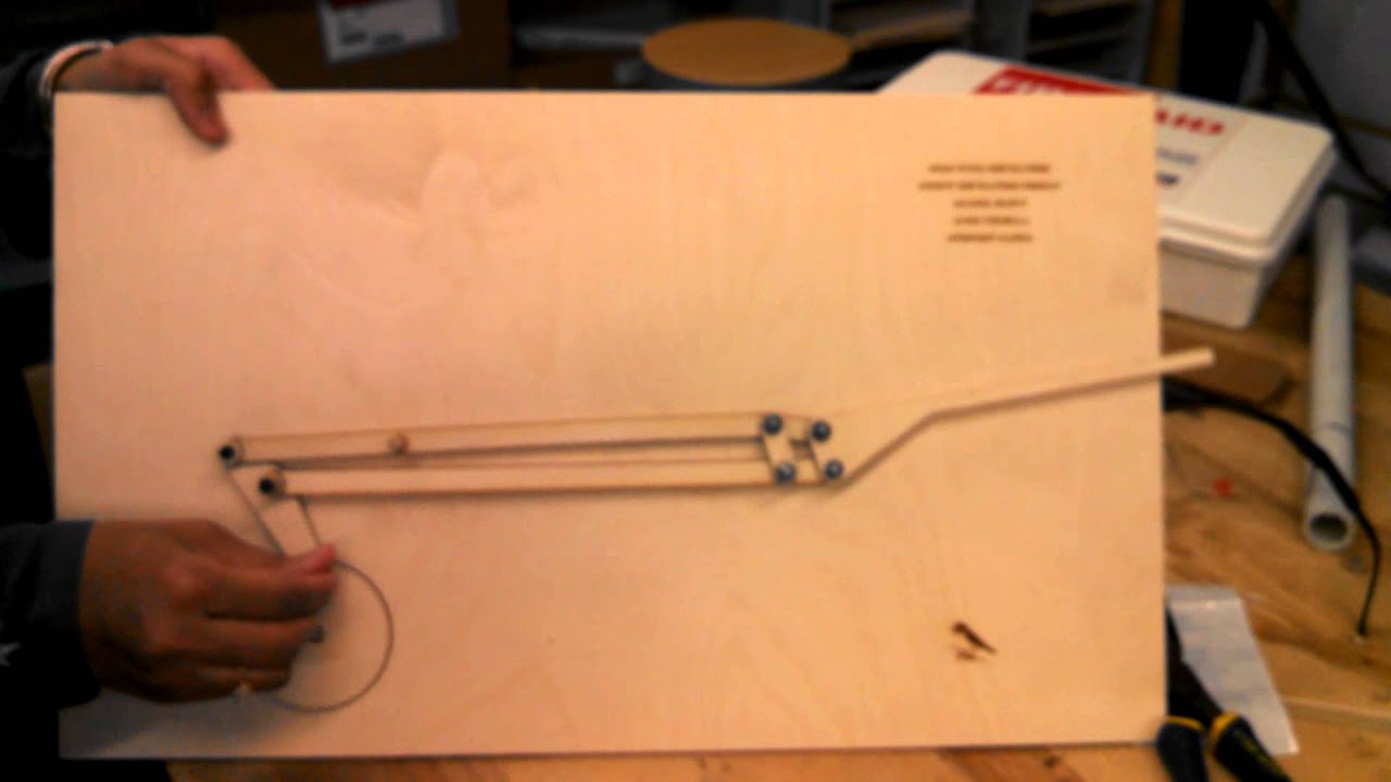 Planar Bird Wing Mechanism Saadia, Stephen, & Alex - YouTube
