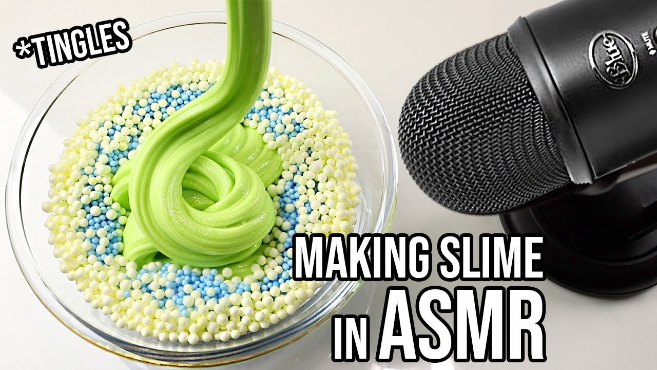 ASMR SLIME MAKING! *NO TALKING* *SOFT STICKY SOUNDS* *CRUNCHY SOUNDS ...