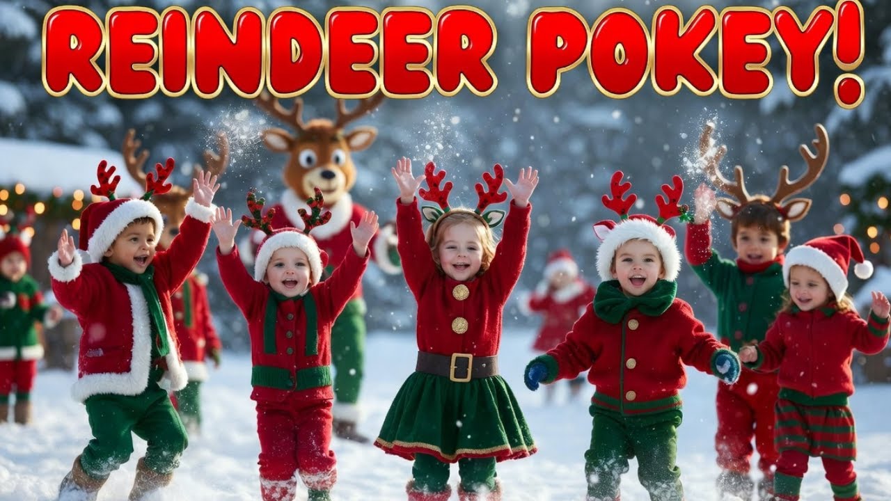 🦌Reindeer Pokey Dance | Christmas Song for Kids 2026 | Fun Nursery ...