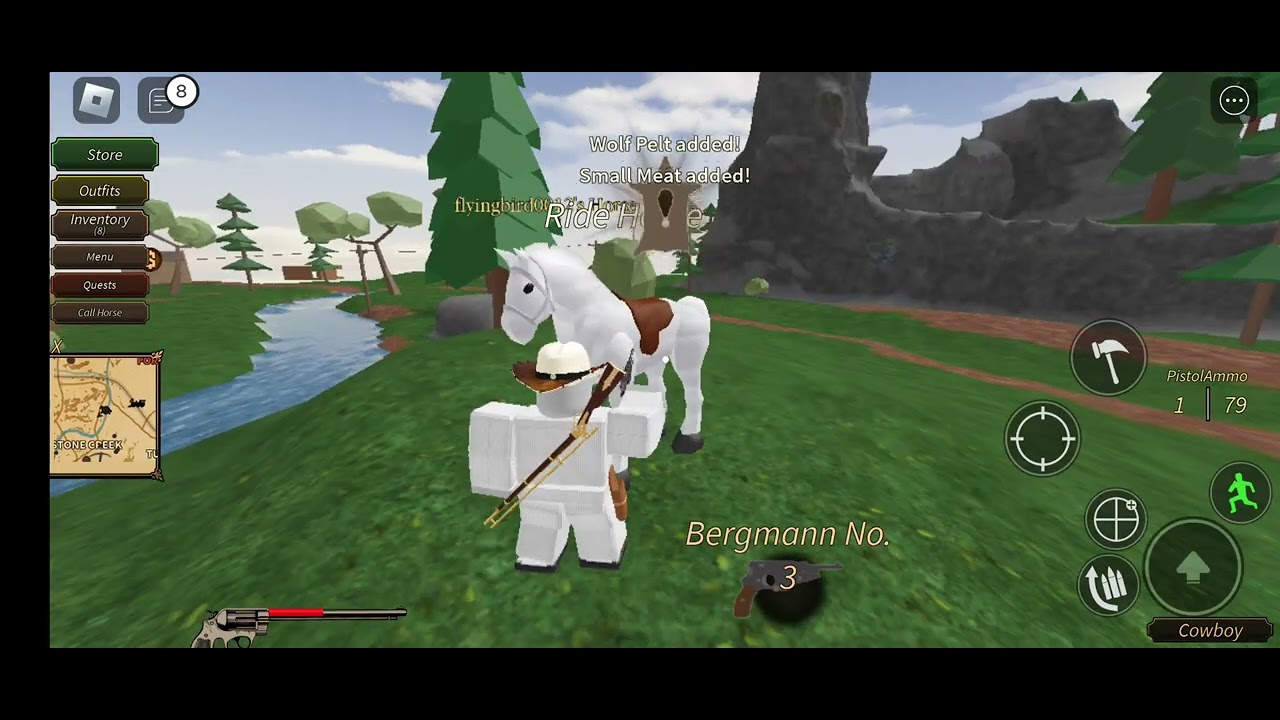 i kill two wolf by pistol in roblox westbound - YouTube