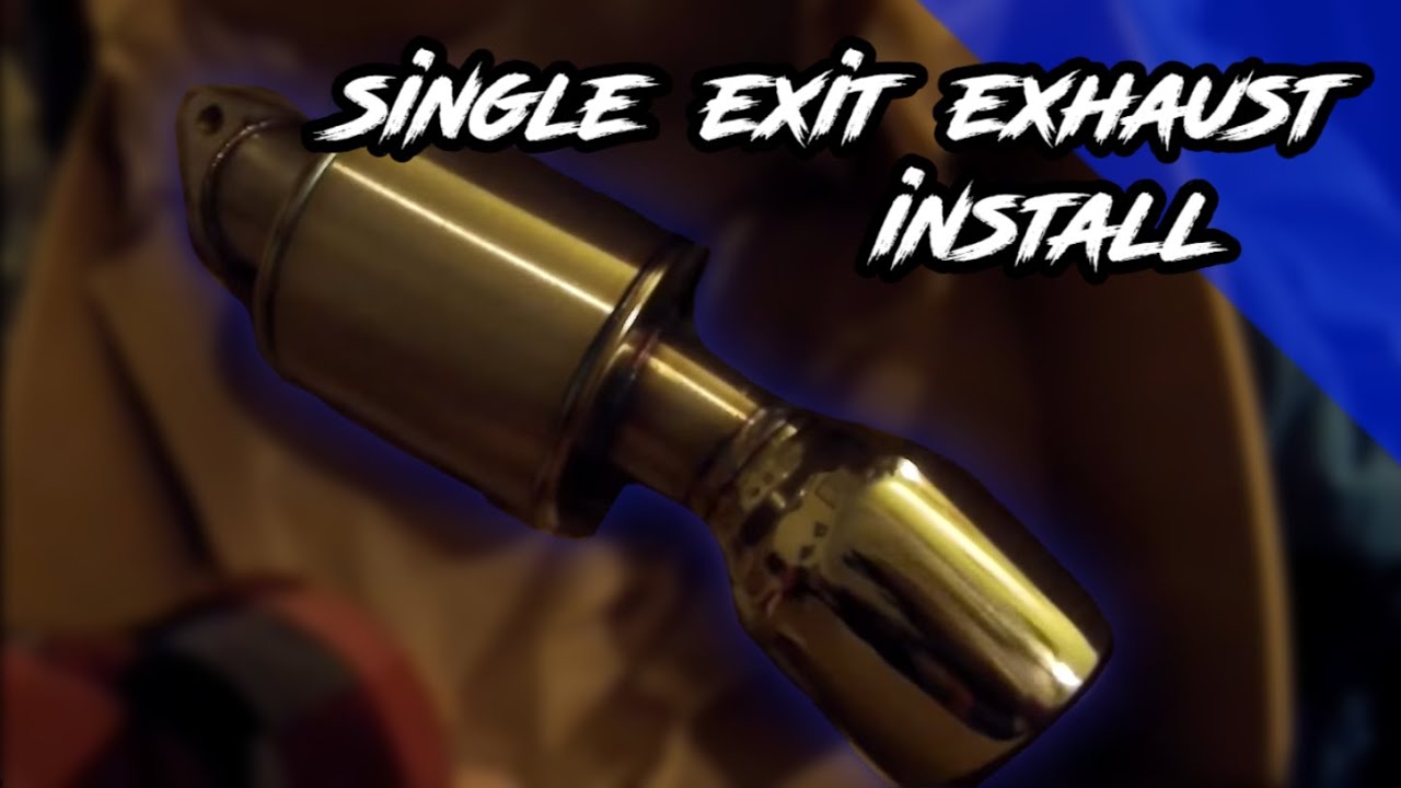 Nameless Single Exit Exhaust Install (Muffled Track Pipe) - YouTube