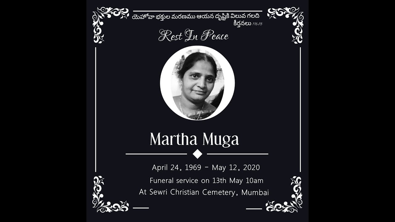 LIVE || Sis. Martha Muga Funeral Service on 13th May ,2020 || CBTA ...