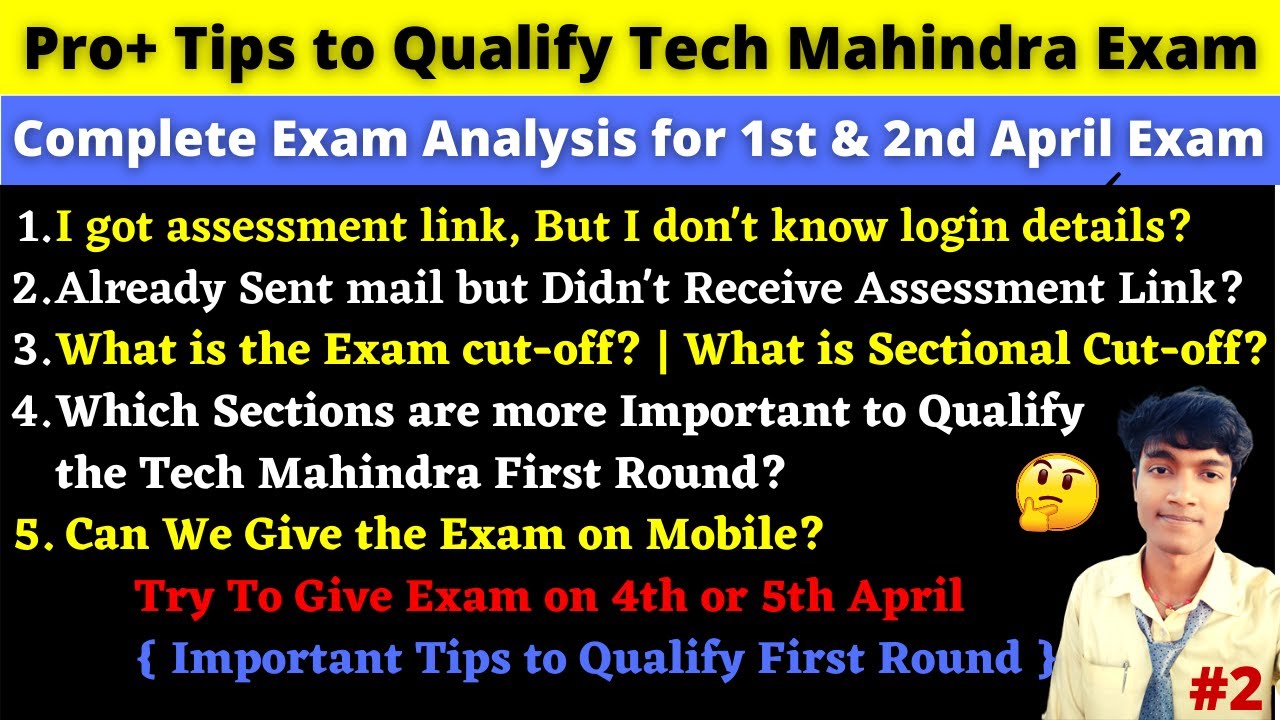 🛑pro Tips To Qualify Tech Mahindra 2021 Exam Important Tips To Qualify Tech Mahindra First