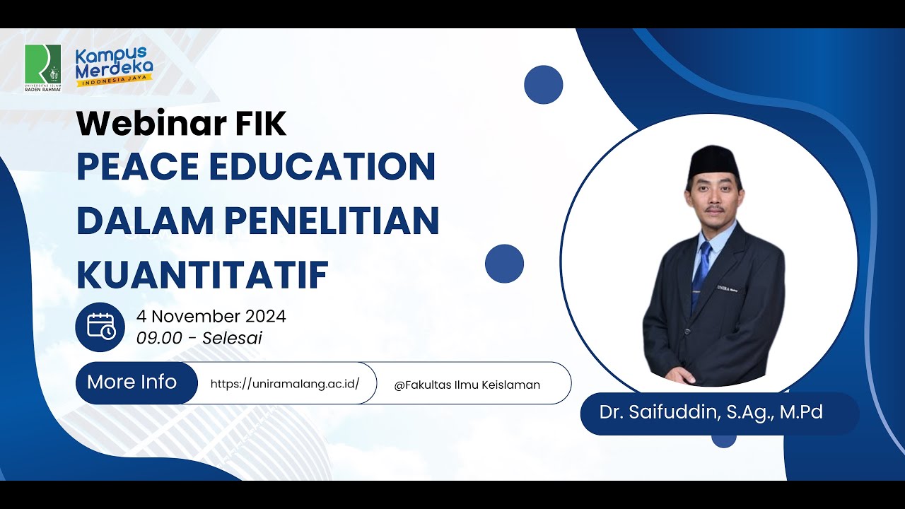 Webinar Metode Penelitian Berbasis Peace Education - Dr. Saifuddin, M ...