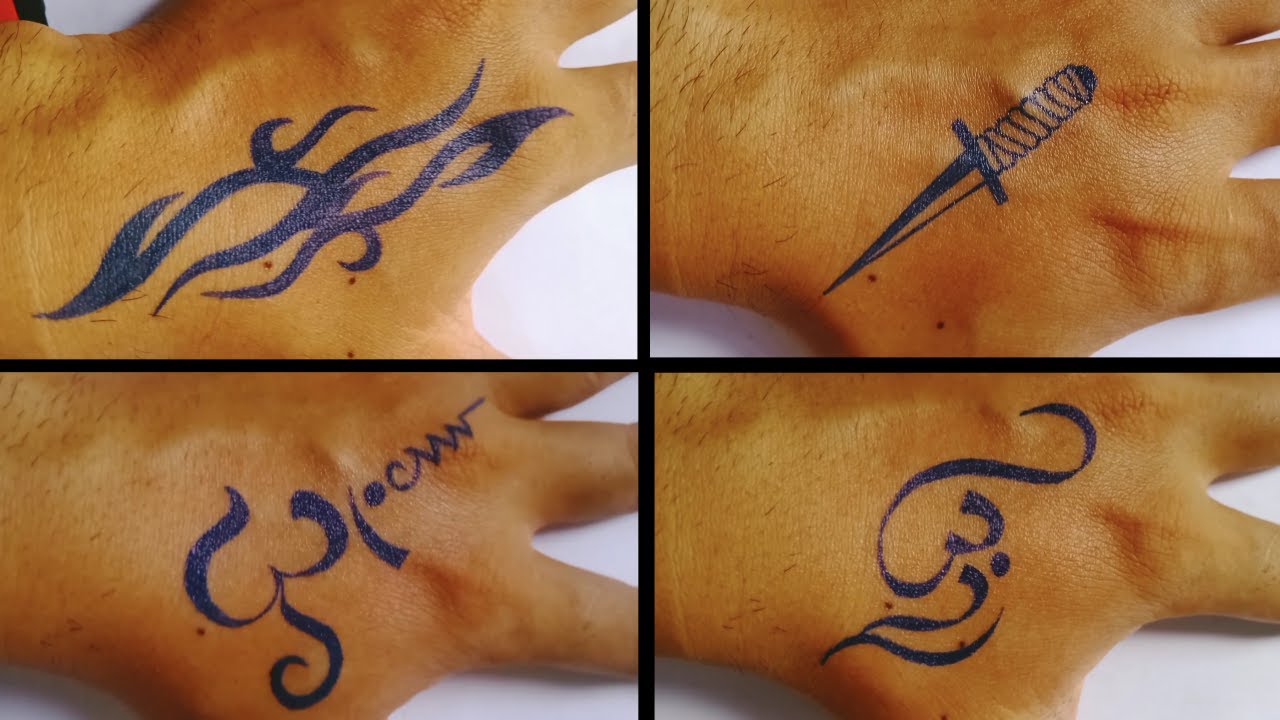 Desain Tato Temporer Memakai Pena | DIY tattoo - YouTube