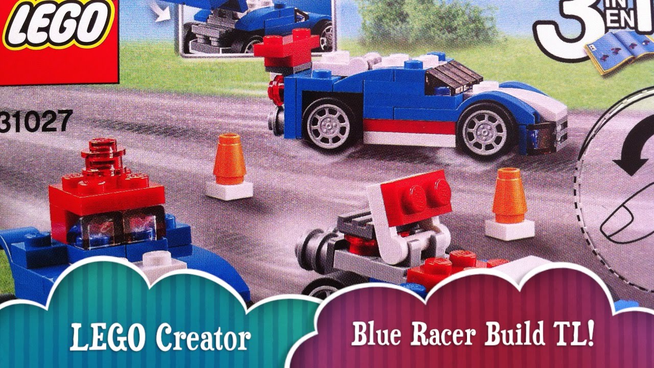 TL Build LEGO Blue Racer Creator Toy Set YouTube Video Building Blocks ...