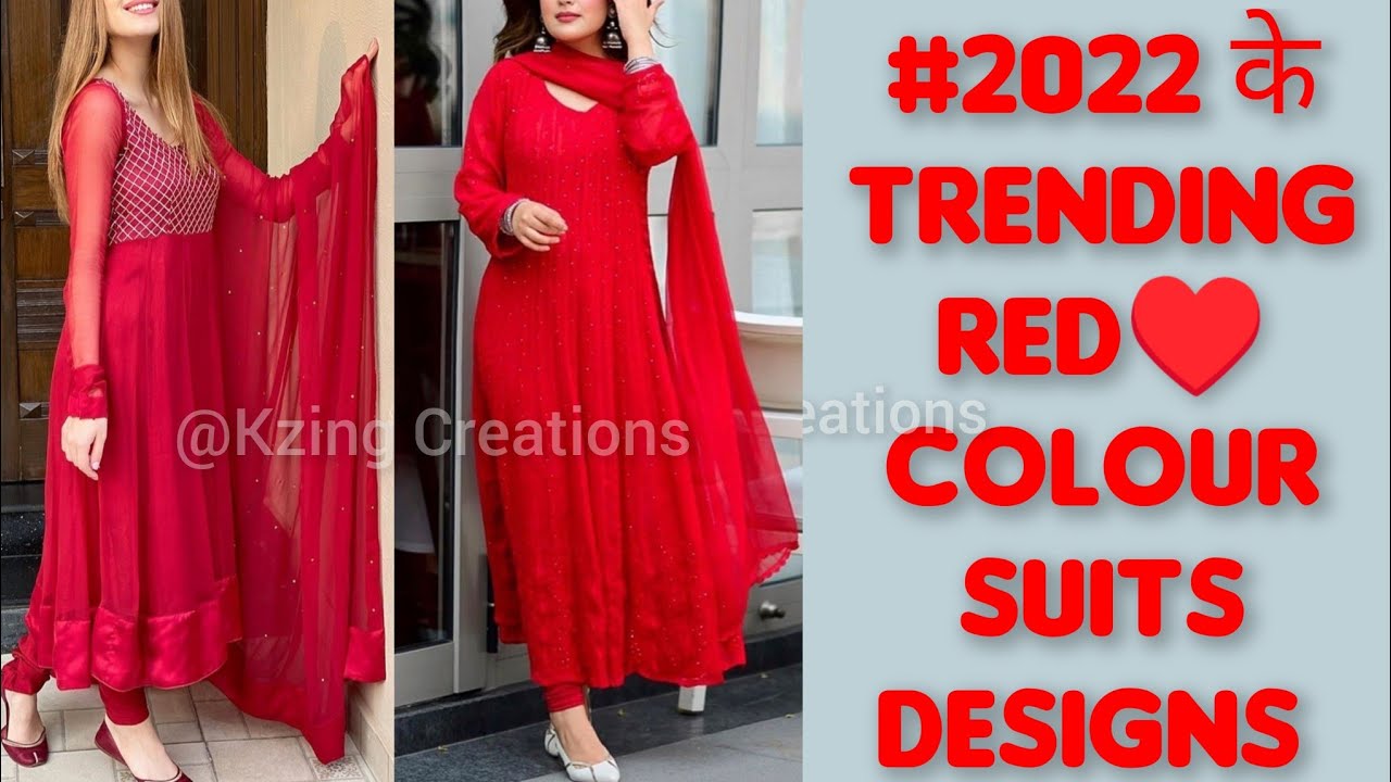40+ Different types Red ♥️ colour suit designs// beautiful suits design ...