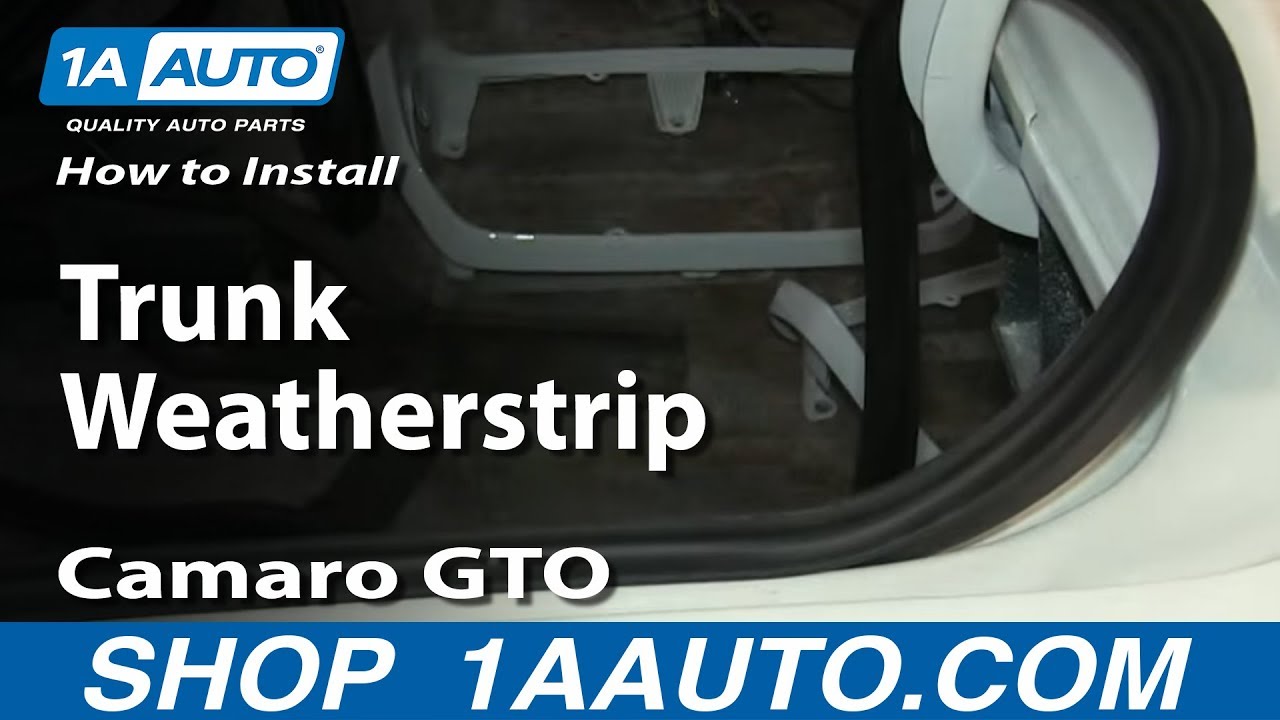 How To Replace Trunk Weatherstrip Pontiac Ventura - YouTube
