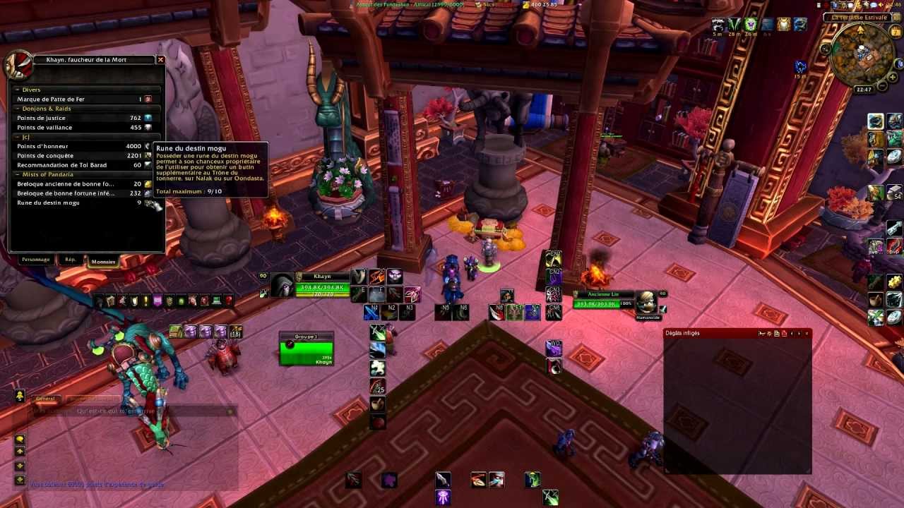 Vidéo Bug Wow - Avoir un max de runes de destin mogu - YouTube