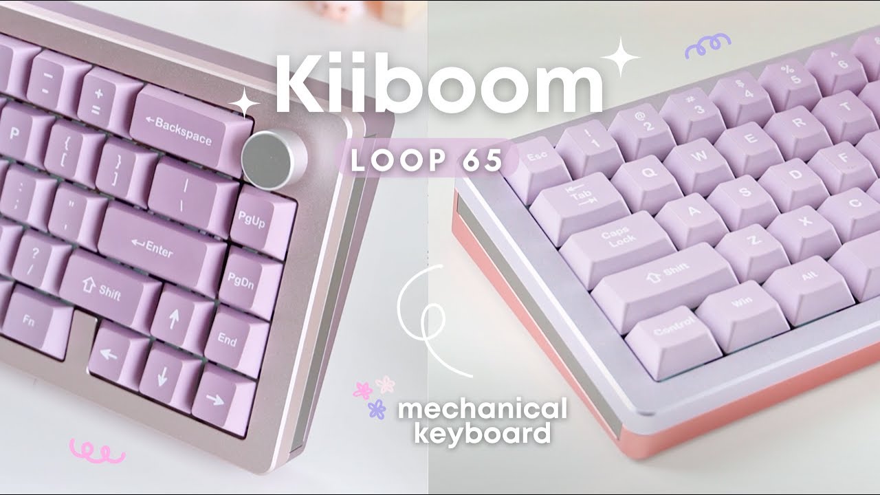 Kiiboom「Loop 65」cutest QMK aluminum keyboard ♡ unbox, sound test ...