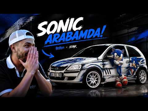 MUSA'NIN ARABASINA GRAFİTİ YAPTIK | SONIC CORSA 💙