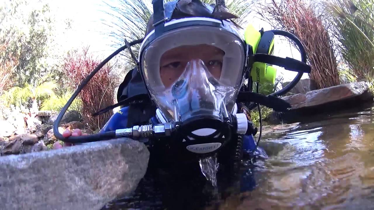 Ocean Reef Full Face Mask - MicroActivist Easter Egg Pond Dive 2016 - YouTube
