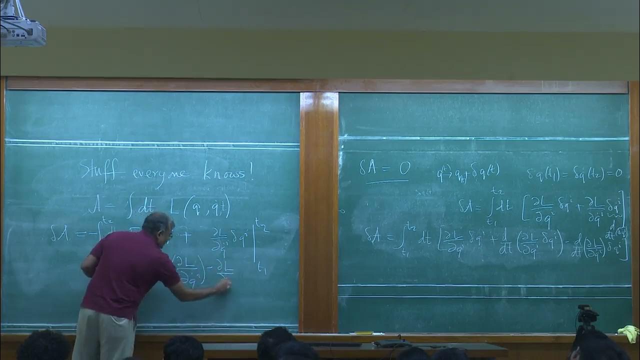 Constrained Dynamics by Prof. Ananda Dasgupta - Lecture 1 - YouTube