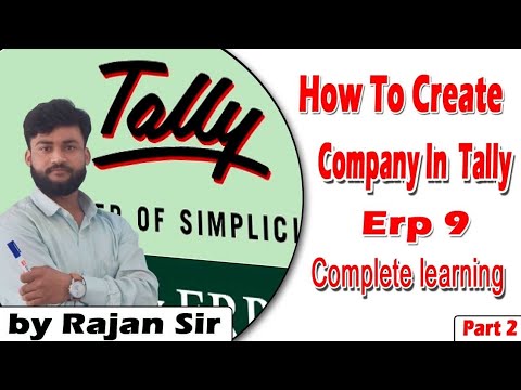 How To Create Company In Tally ERP 9 Program Company Creation Complete ...