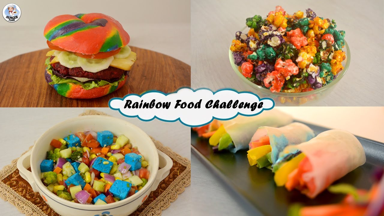Cooking & Eating Only Rainbow Food for 24 Hours | Rainbow Colour Food ...