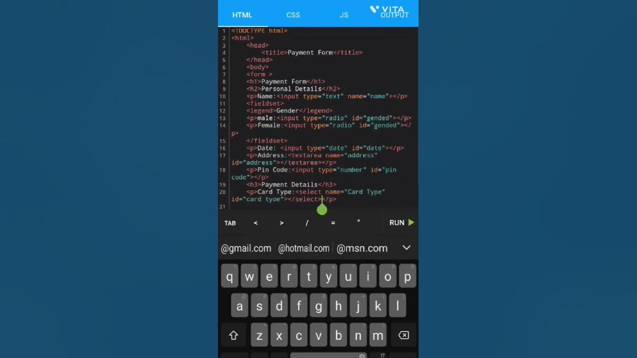 Creating A Simple Form Using Html For Begginers Coding Javascript Programming Youtube