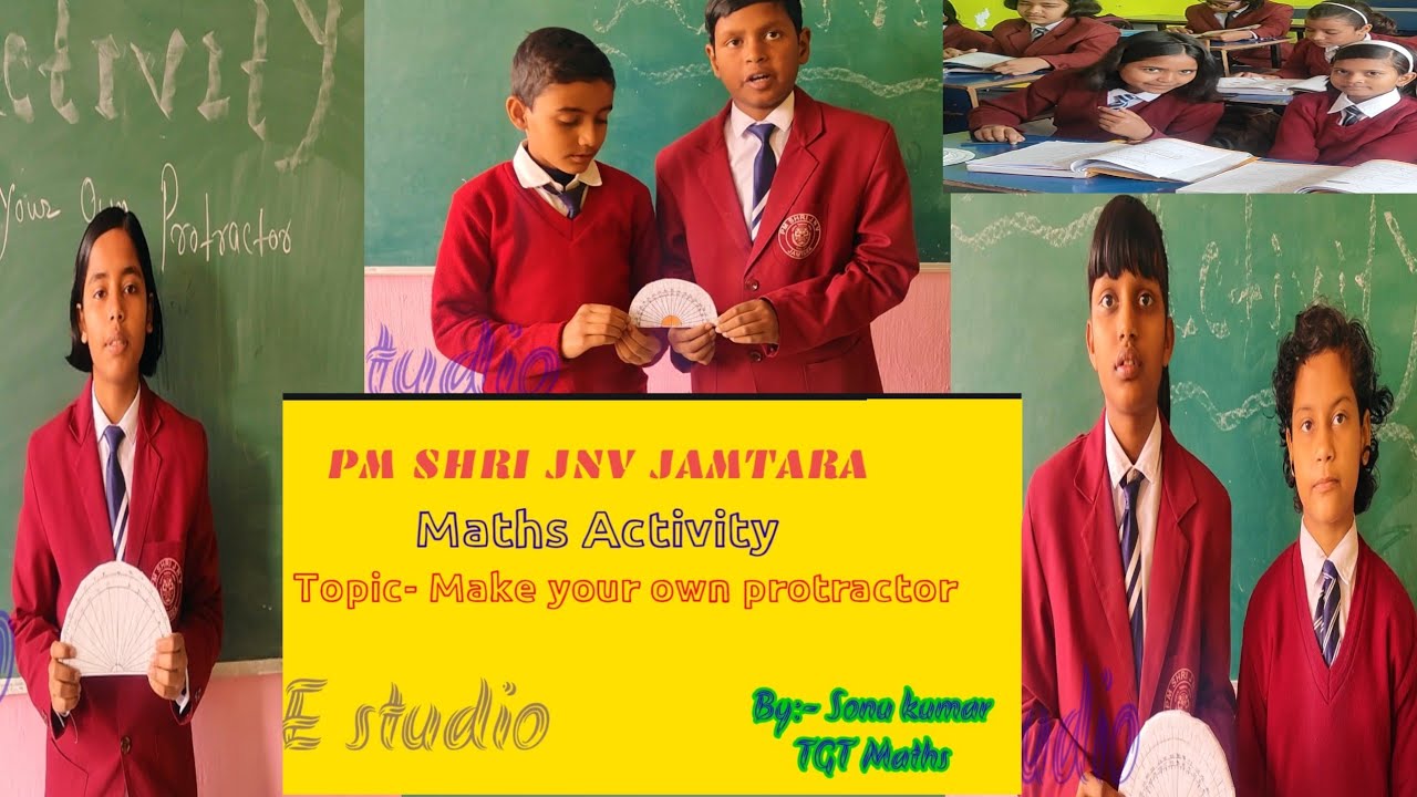 Maths Activity//make your own protractor//class 6 students make own ...