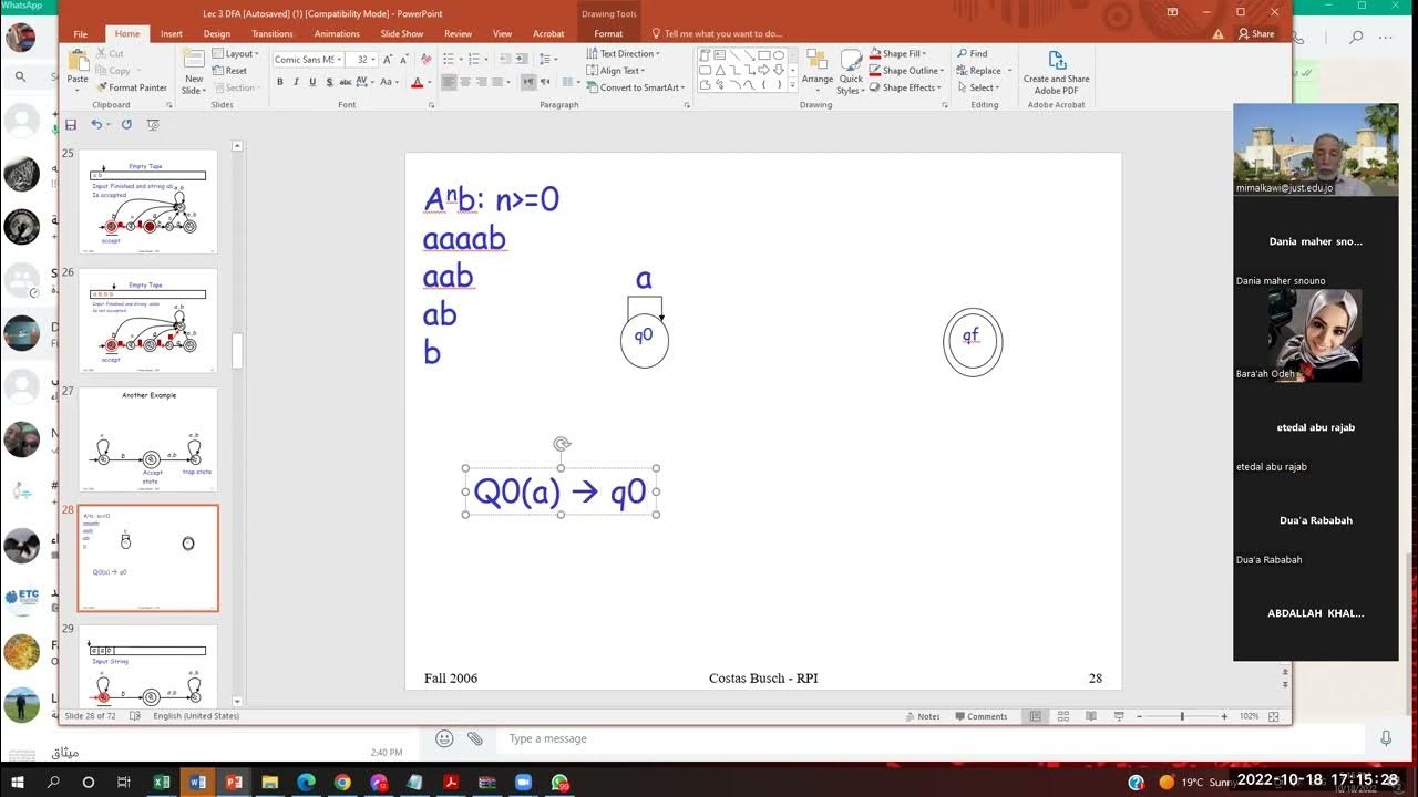 Formal DFA Lecture 18 10 2022 - YouTube