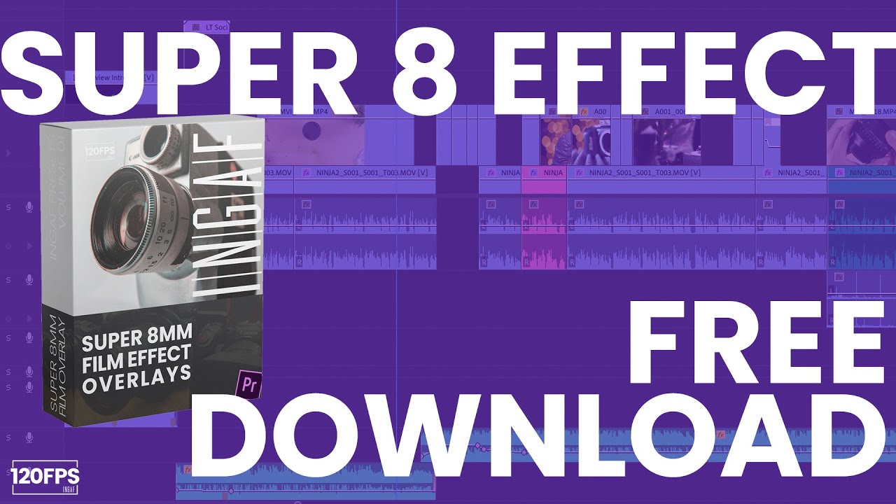 Free Super 8 Film Effect Drag & Drop Preset // Adobe Premiere Pro ...