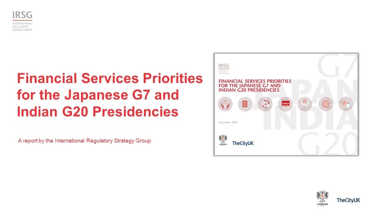 Financial services priorities for the Japanese G7 and Indian G20 ...