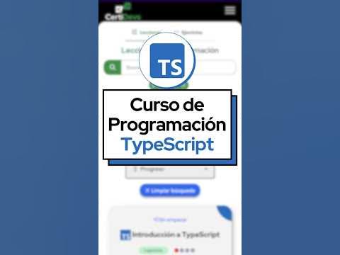 Curso de lenguaje de programación TypeScript para frontend y backend - YouTube