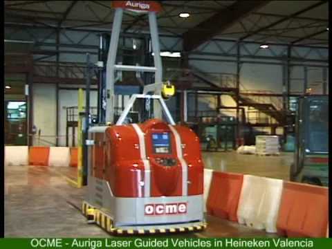 OCME - Automated Guided Vehicles in Heineken Valencia - YouTube