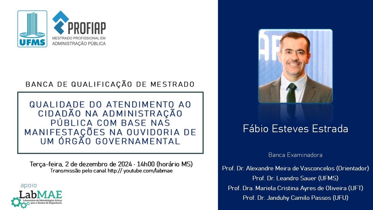 PROFIAP - Banca de Qualificação - Fabio Esteves Estrada - YouTube