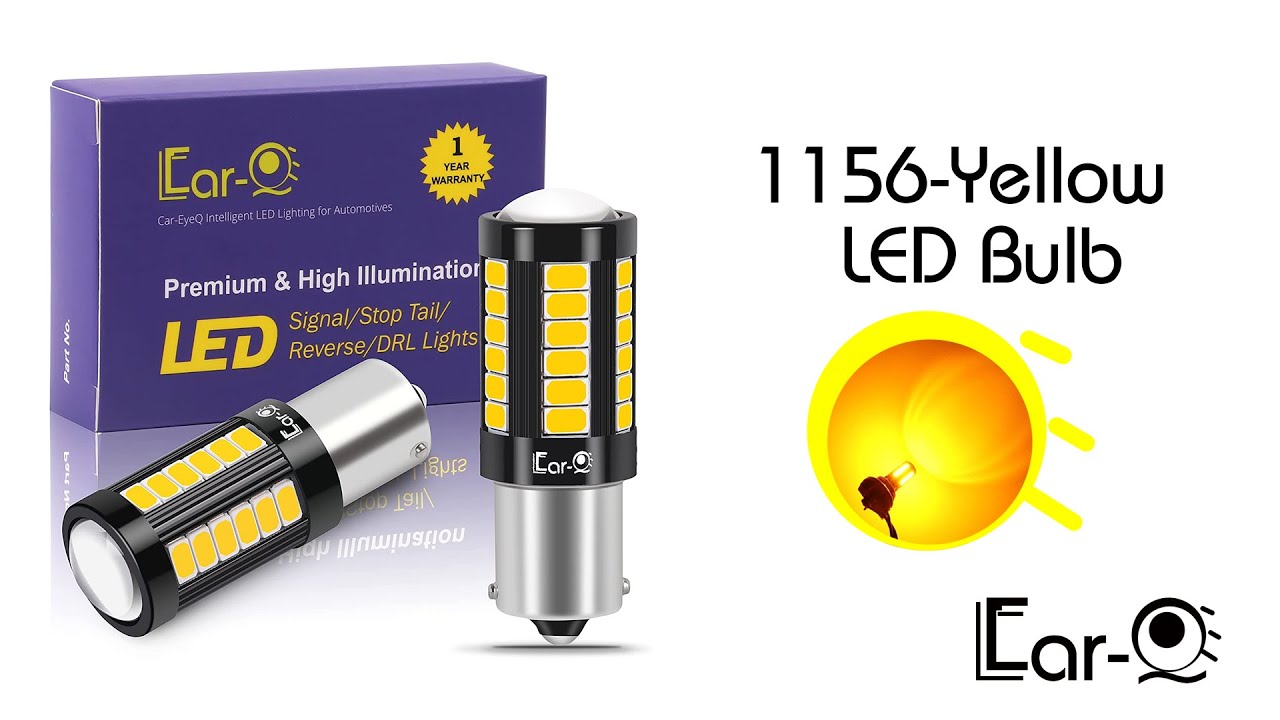 BA15S Base 1156 3497 LED Bulbs Amber Yellow Turn Signal Lights 1156NA ...