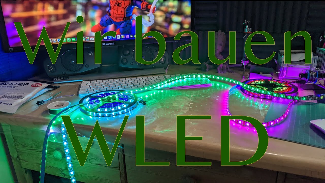 WLED : Anschluss und Aufbau mit ESP8266 - YouTube