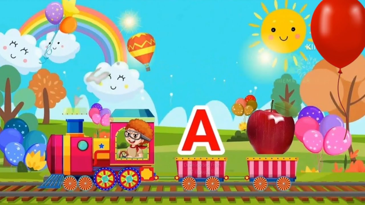 ABC Alphabet Train Music Video Song | Children Learn Letters Phonics ...