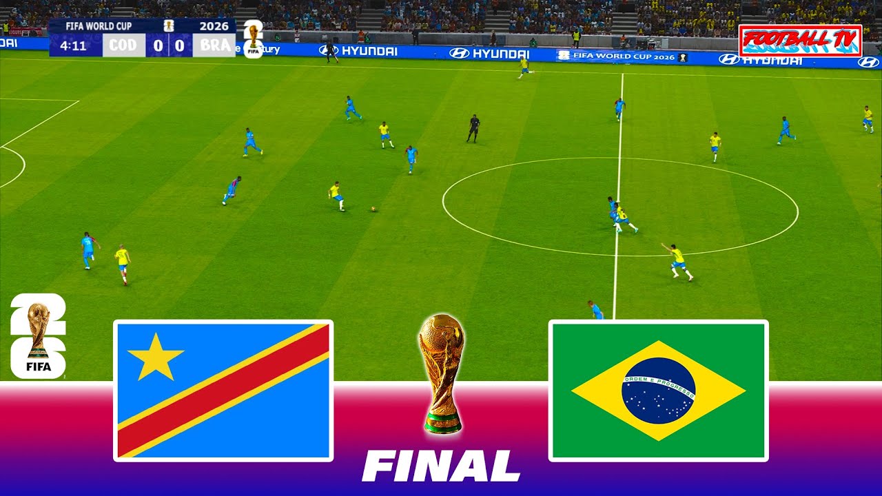 DR CONGO vs BRAZIL - FIFA World Cup 2026 Final USA | Full Match All ...