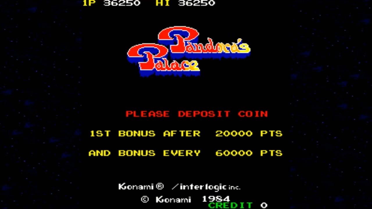 Pandora's Palace 1984 Konami / Interlogic Mame Retro Arcade Games - YouTube