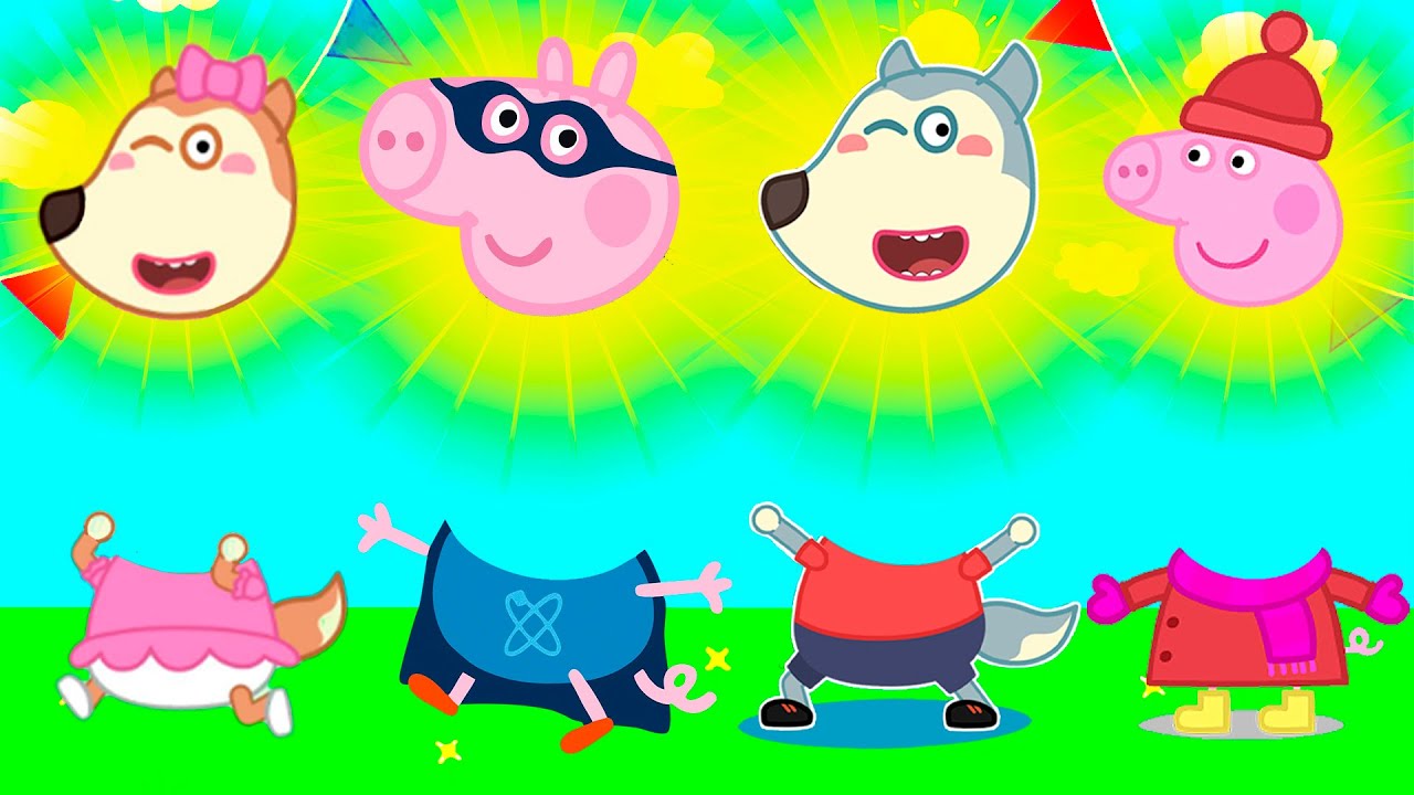 Peppa Pig | Match The Head | Animated Video With Peppa Pig - YouTube