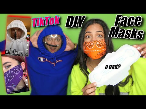 Making EASY NO SEW FACE MASKS that are VIRAL ON TIKTOK