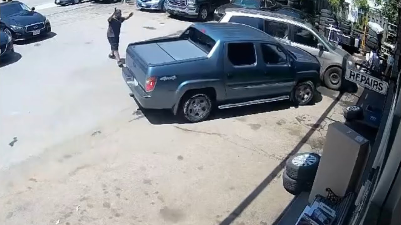 Customer Fail - Old Man Hits The Gas Instead of The Brake! - Crashes ...