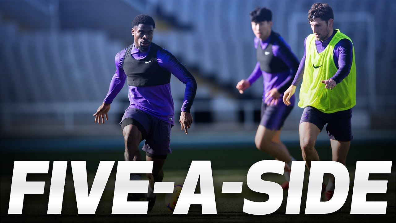 SPURS FIVE-A-SIDE MATCH | Purples v Yellows in Barcelona - YouTube