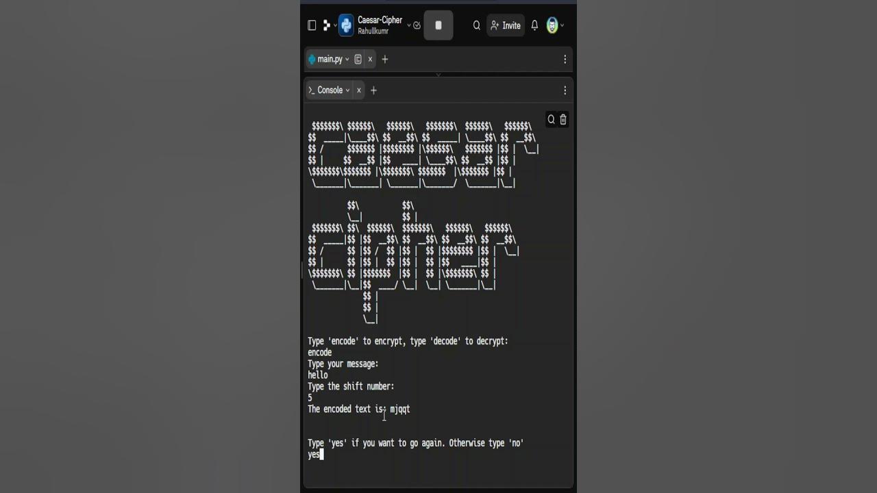 Caesar Cipher Python Project Udemy Codingrah Youtube