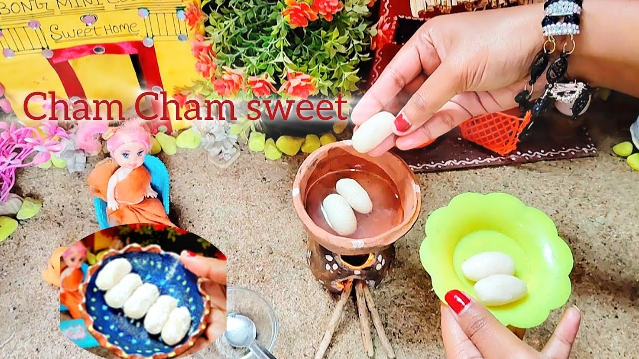Miniature Cham Cham Sweet recipe || Easy Sweet recipe||Bong mini ...